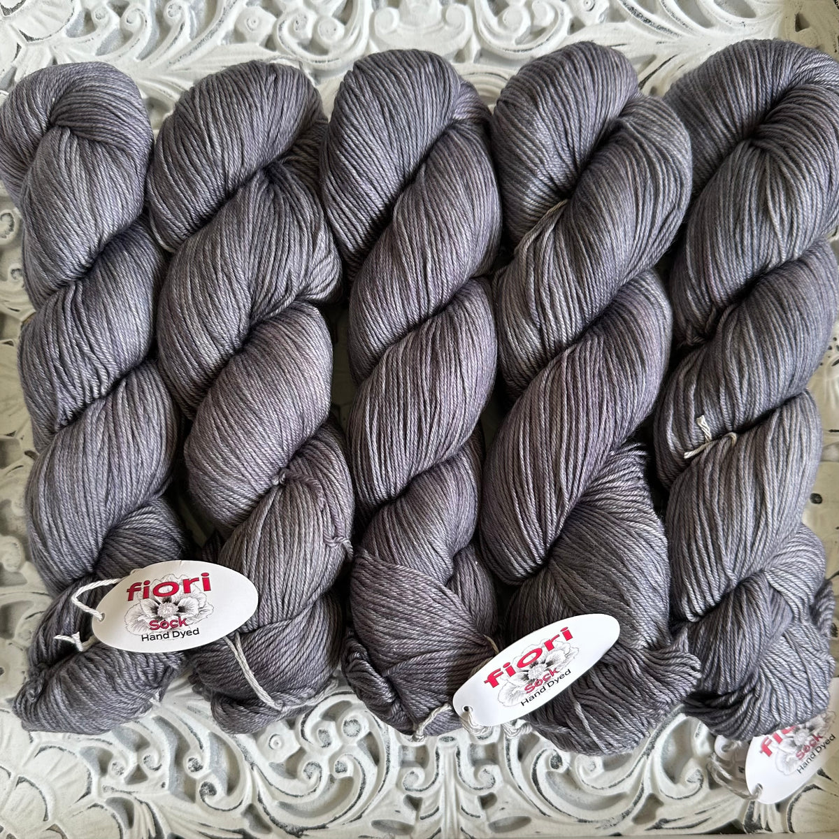 Pewter - Fiori Sock Yarn - 4 Ply – Cozi Yarn Studio