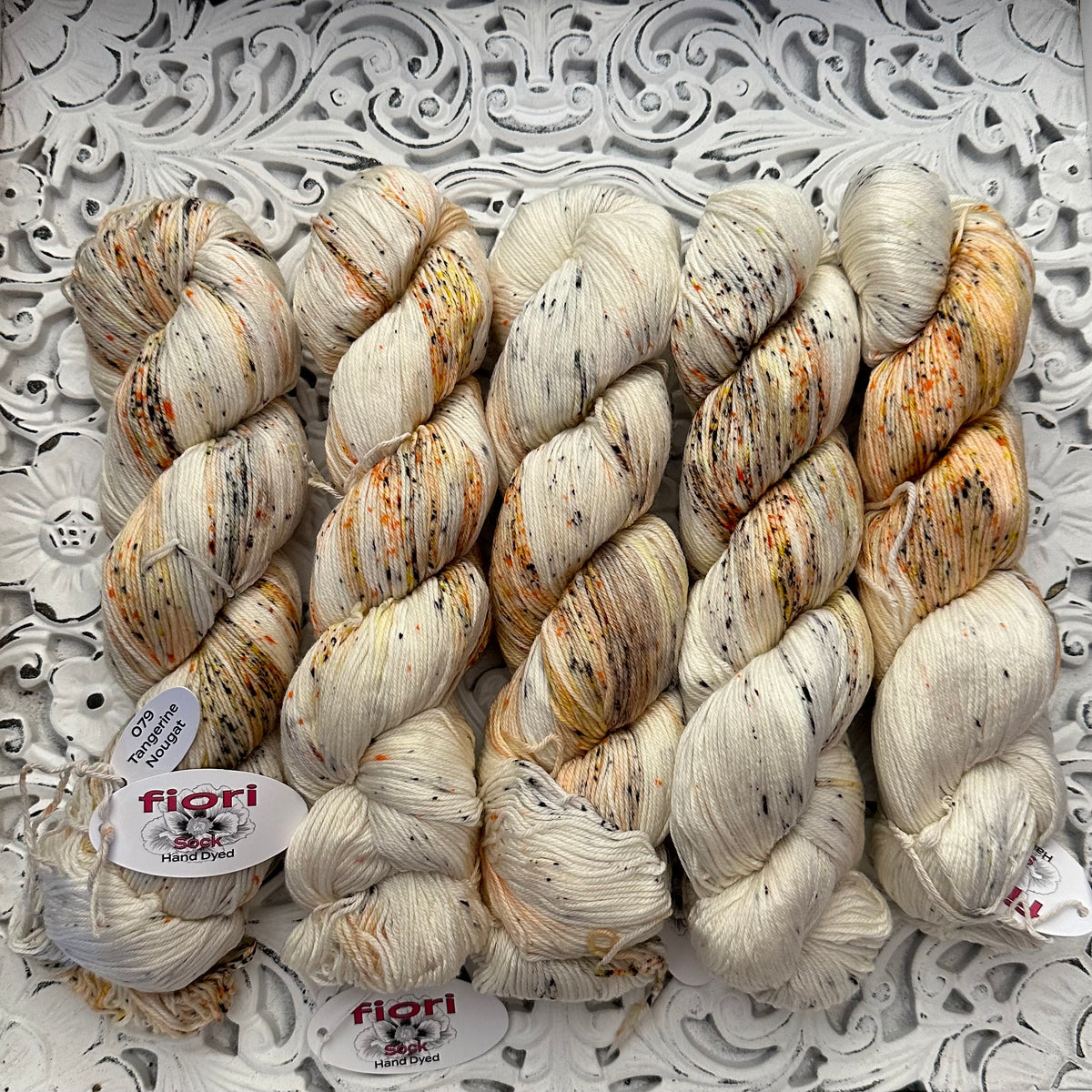 Tangerine Nougat - Fiori Sock Yarn - 4 Ply – Cozi Yarn Studio